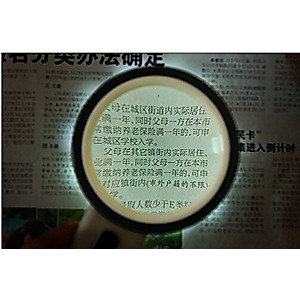 12 LED Lighted Magnifier 20X Handheld Reading Loupe Magnifier 105mm, Battery Powered Illuminated Magnifying Glass for Reading,Inspection,Coins,Rock,Science,Craft and Hobby