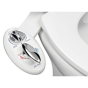LUXE Bidet NEO 320 - Self Cleaning Dual Nozzle - Hot and Cold Water Non-Electric Bidet Toilet Attachment& NEO 120 - Self Cleaning Nozzle - Fresh Water Non-Electric Bidet Toilet Attachment