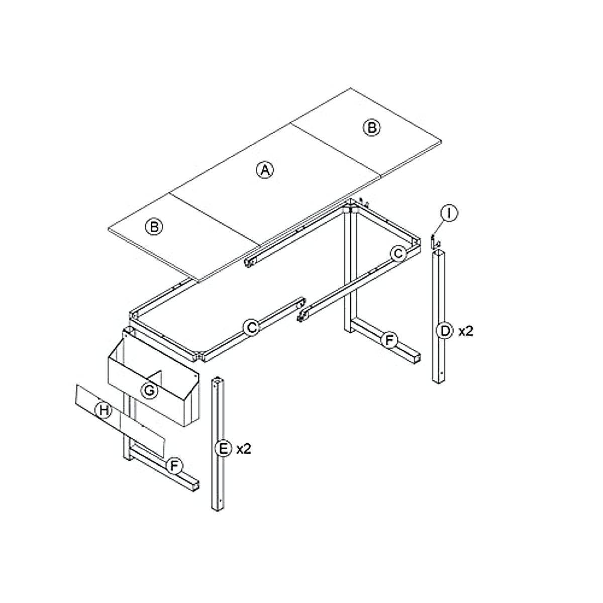 Decoholic 63 Inch Home Office Computer Two-Color Panel Desk with Storage Bag and Hook, Black, Sandalwood Color, Industrial Modern Laptop Desk