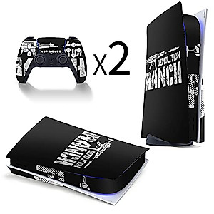 PS5 Skin Demo-lition Ranch for Playstation 5 Disc Edition with Console and Dualsense Controller Full Set