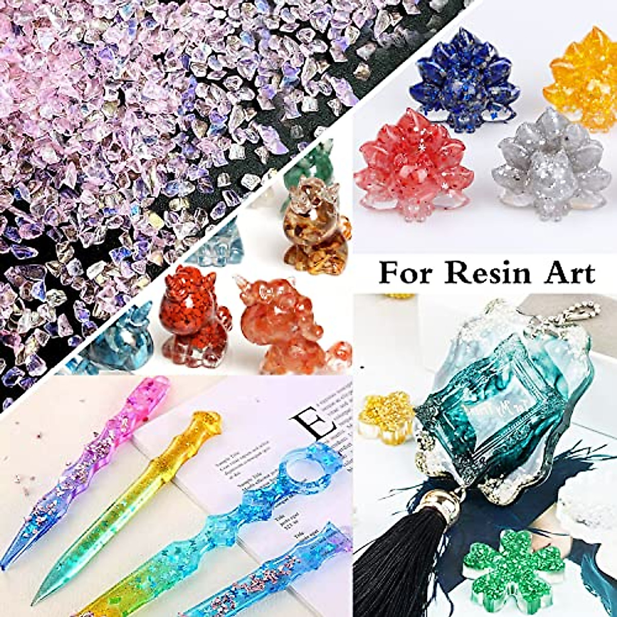 12 Box Transparent Crushed Glass Craft Glitter for Resin Art,Small Broken Glass Pieces Irregular Metallic Crystal Chips Chunky Flakes Sequins for Nail Arts DIY Vase Filler Epoxy Jewelry Making