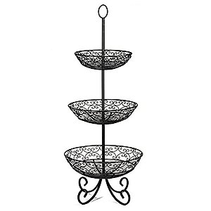 Tablecraft 3 Tiered Display Basket w/Legs - Mediterranean Series