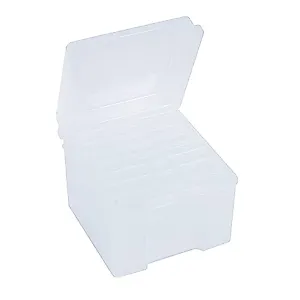 IDekooror Photo Case 5" x 7" Photo Box Storage and Craft Keeper - 7 Inner Photo Keeper Photo Organizer Cases Photos Storage Containers Box for Photos (Clear)
