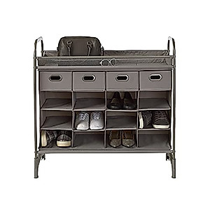 neatfreak 16 Cube Storage Organizer 4-Tier Stackable Shoe Organizer For Closet Organization - Free Standing Cube Shoe Rack With Drawers - 35.2 x 13 x 32.6 in