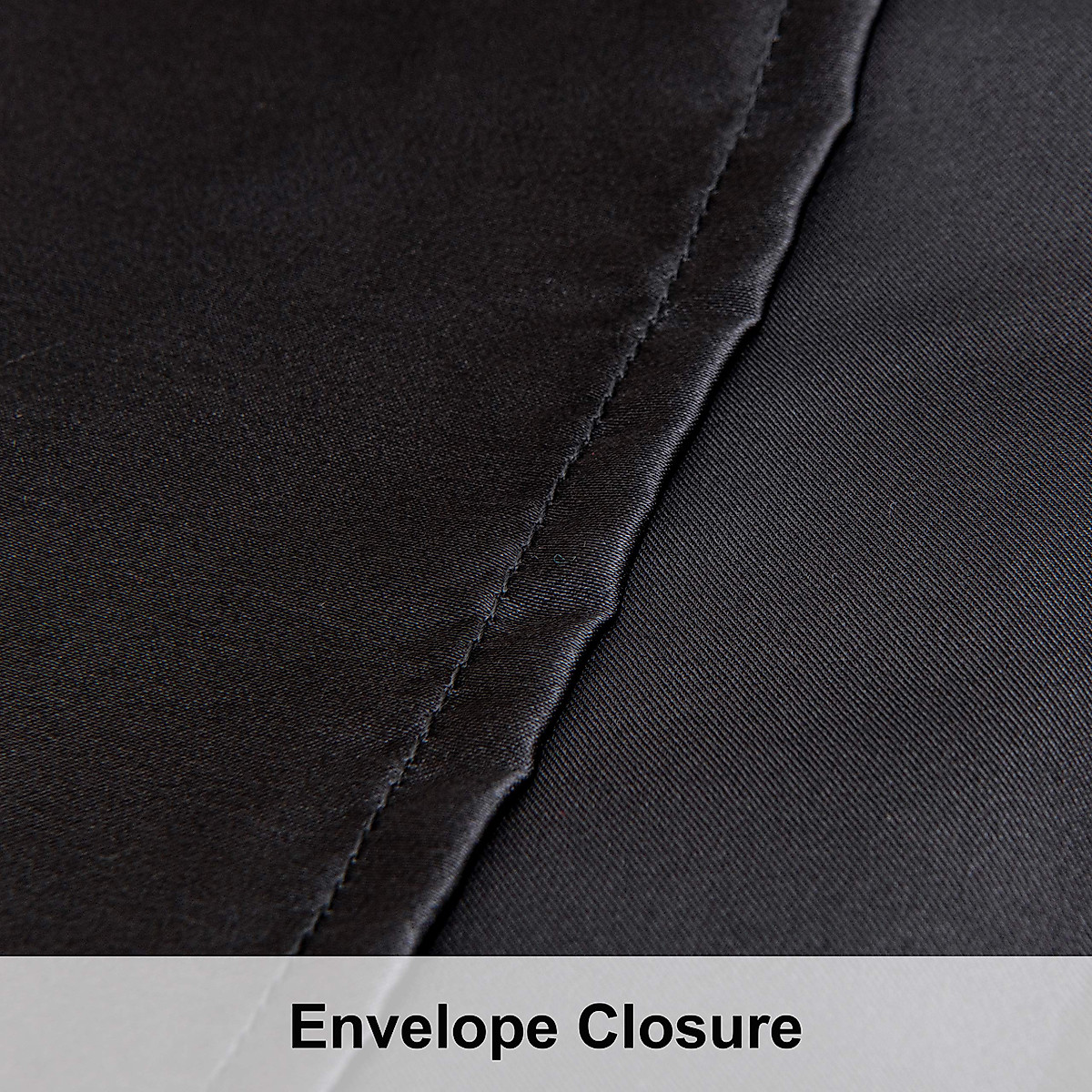 NTBAY Satin Body Pillowcase for Hair and Skin, Luxurious and Silky Pillow case with Envelope Closure, 20x54 Inches, Black