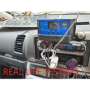 30W Solar Trickle Charger Maintainer "Full Circuit" Higher Efficiency 12V PV Panel with Latest "10" Amps 12V/ 24V (MPPT+PWM) Easy Plug & Play. Suitable for acided batterys.