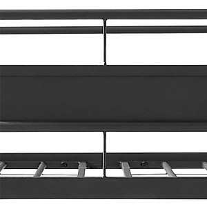 SIGONE Stronger and Safer Metal Bunk Bed Twin XL Over Queen Size Black Heavy Duty Thicken Safer More Stable Steel Bunk Queen Bed with Reinforced Legs and Ladder, Easier Assembly (Twin XL Over Queen)