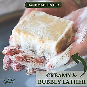 EDEN Daily Essentials - Men’s Soap - Natural Soap Bar - Mint Eucalyptus Hair & Body Soap Bar with Kaolin Clay and Peppermint Essential Oil - Masculine Scent - Made with Pure Essential Oils - Shampoo Bar - Olive Oil Soap - Shea Butter Soap - Handmade Soap