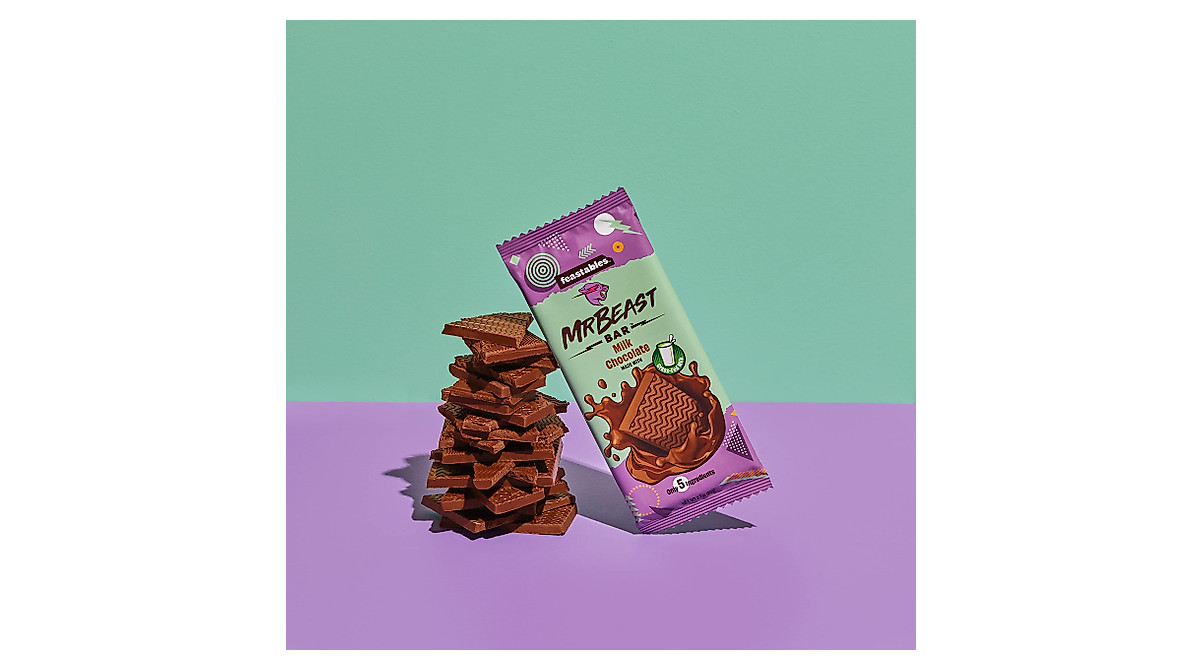 Feastables MrBeast Peanut Butter and Milk Chocolate Bars Bundle