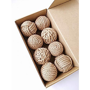 Elkpruu Orbs Decorative Balls Set of 8 for bowls, Perfect Decorative Balls of Vase Filler for Farmehouse Christmas Ornaments 2020