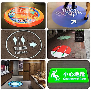 GEZHOUBA 35 Watts Custom Logo GOBO Projector Lights Outdoor, LED GOBO Projector Lamp IP67 Waterproof for Business Store Front Advertising and Wedding, Projected Image Effect On Wall Floor
