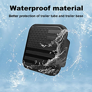 Trailer Hook Dust-Proof Plug, 3.1In * 3.1In * 1.9In, Square Mouth Protection Cover Traction Cover Suitable for Most Cars and Trailers, Car Accessories(Black)