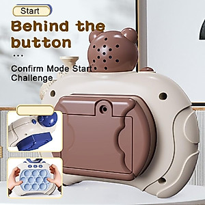 Quick Push Bubble Competitive Game Console Series, Quick Push Game Console, Decompression Breakthrough Puzzle Pop Game Machine, Multiple Game Modes Toy for 3+ Years (Pink)