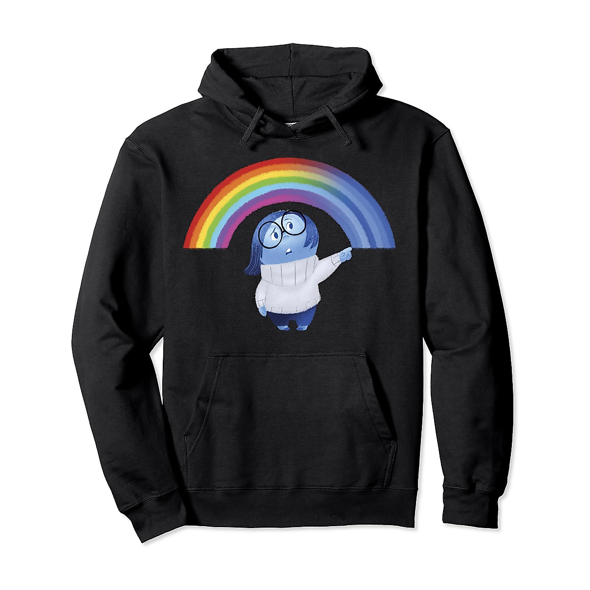 Disney Inside Out Sadness Rainbow Graphic Hoodie Pullover Hoodie