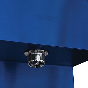 Global Industrial Outdoor Pedestal Bottle Filling Station, Blue Powder Coat