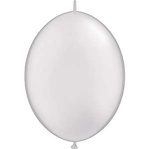 Qualatex 6" Quick Link Balloons, Pearl White - Bag of 50