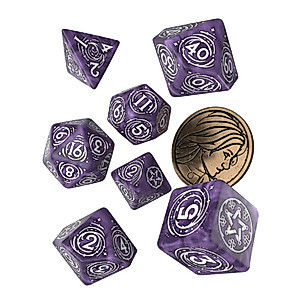 Q-Workshop Witcher Dice Set. Yennefer - Lilac and Gooseberries
