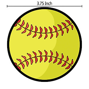 Car Magnet Sports Athlete Softball Magnetic Decal for School Locker or Refrigerator, 3 3/4 Inch, Set of 5