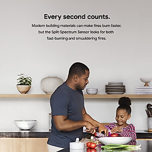 Google Nest Protect - Smoke Alarm - Smoke Detector and Carbon Monoxide Detector - Wired, White