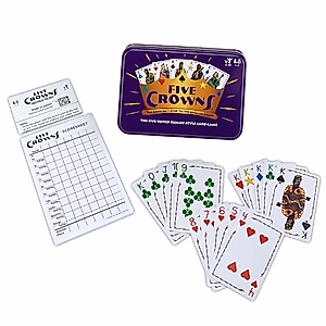 Five Crowns Collectible Tin — Rummy-style Card Games — Game Night Favorite For Adults, Families, and Kids — For Ages 8 and Up