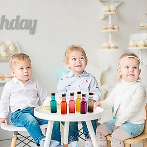 30 Pcs Mini Liquor Bottles Plastic Empty Spirit Bottle with Black Screw Cap Mini Wine Bottles Hot Sauce Bottles Shot Bottles with Caps Liquid Funnel Easy Pouring Party, 1.7 oz