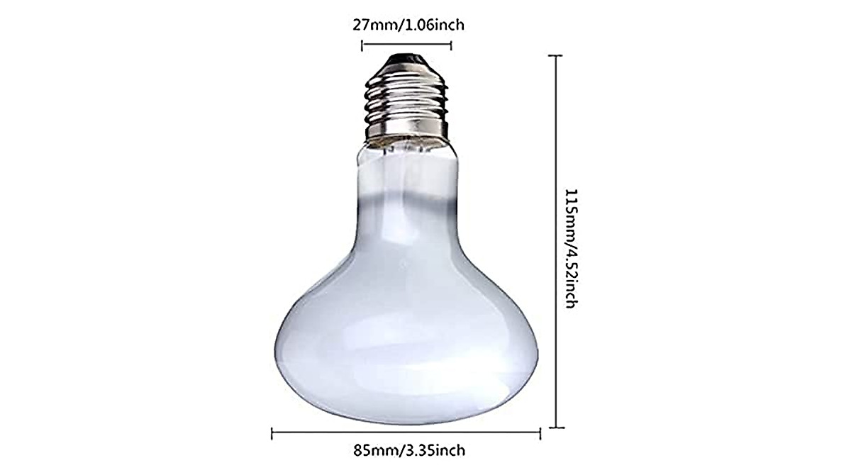 100W UVA Heat Bulb 2-Pack for Reptiles & Pets | Sun Glow Heating Lamp
