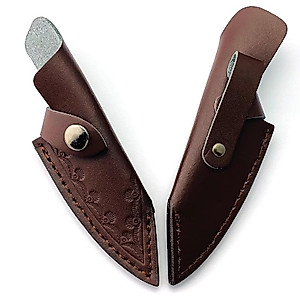 3PCS Leather Knife Sheath, Knife Case for Belt with Snap Closure Fits for Outdoor Fixed Knife