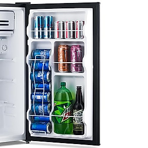 NewAir 3.3 Cu. Ft. Compact Mini Refrigerator with Freezer in Gray, Can Dispenser and Energy Star, Perfect for Dorm Rooms, Bedrooms, Home Offices, and RV Vans