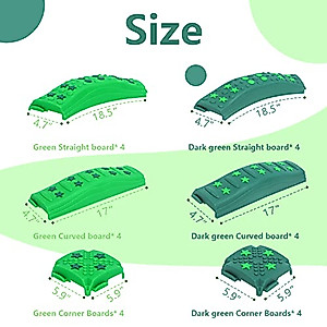 Children's outdoor wave-shaped balance beam stepping stones Children's obstacle course Five-star pattern non-slip texture The bottom is equipped with non-slip mats (20PCS)
