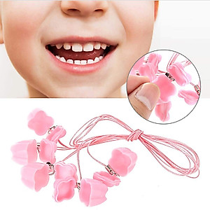ANGGREK Milk Tooth Saver Necklaces, 5pcs Plastic Baby Milk Tooth Storage Box with Rope Tooth Saver Necklaces()