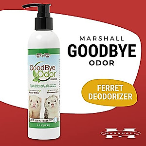 Marshall Pet Products Goodbye Odor Natural Deodorizing Water Supplement with Natural Antioxidants, for Ferrets, 8 oz