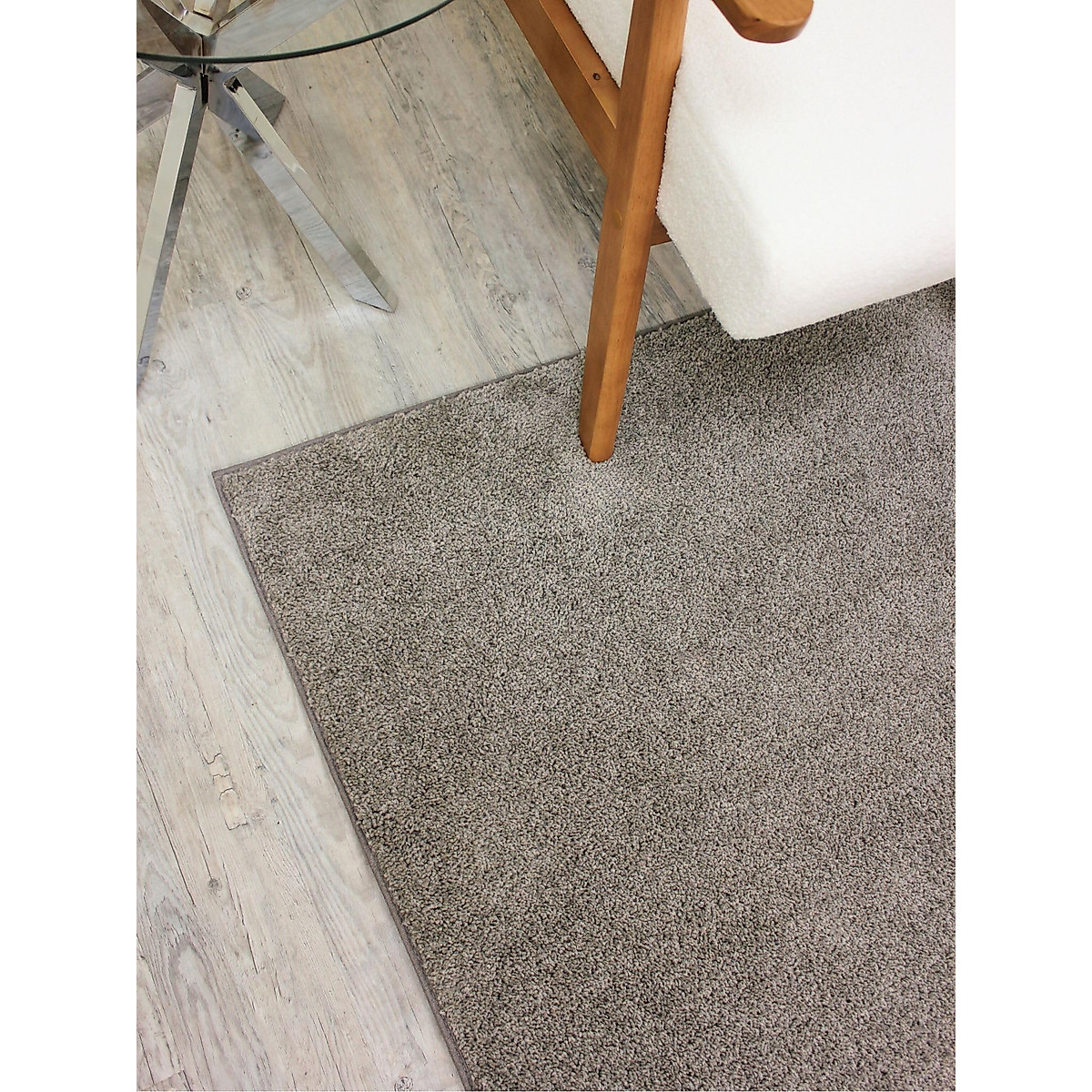 KOECKRITZ Custom Cut-to-Fit Indoor Frieze Area Rug - 25 oz Pewter Carpet - Soft and Loose Pile - Ideal for Living Room, Bedroom, Entryway, Dorms, Office, Homes, Apartments - 10'x12'