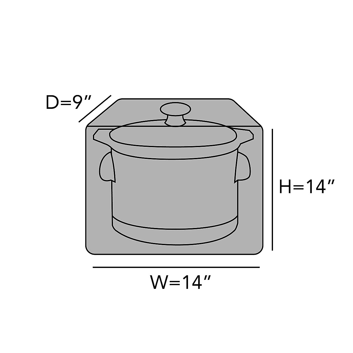 Covermates Keepsakes – Slow Cooker Cover – Dust Protection - Stain Resistant - Washable – Appliance Cover, Red