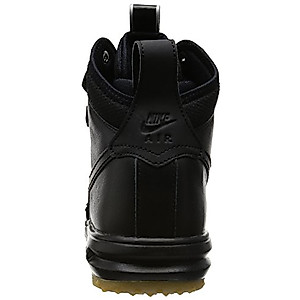 Nike Mens Lunar Force 1 Duckboot Black/Black/Metallic Silver/an Boot 10 Men US