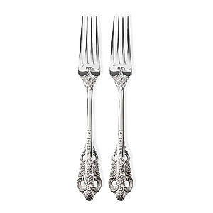 callie Personalized Wedding Forks Mr Mrs Engraved with Date Set of 2, Vintage Custom Silver Silverware for Desert Cake, Anniversary Engagement Bridal Party Cutlery Gifts for Couples