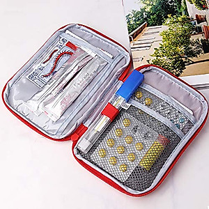 JIAKAI 2 Packs First Aid Bag,Empty First Aid Pouch,Mini Portable Medical Bag for Outdoor Camping Hiking Travel Emergency，Multifunction Emergency Medicine Storage Bag-7x5 inch