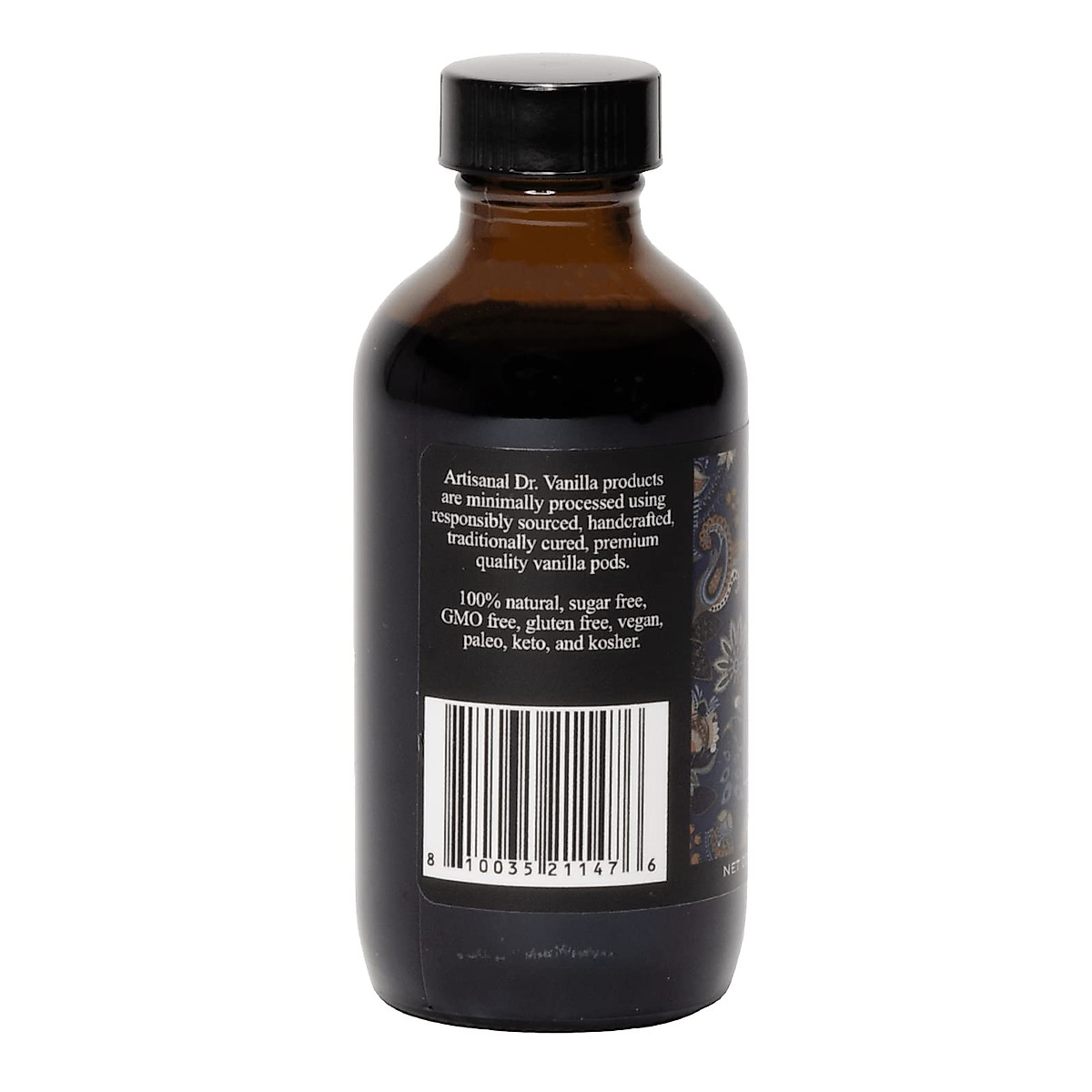 Natural Vanilla Extract (4oz) - Bourbon, Madagascar, Kosher, Sugar free, GMO free, gluten free, and additive free