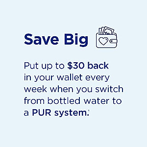 PUR PLUS Faucet Mount Water Filtration System, 3-in-1 Powerful, Natural Mineral Filtration with Lead Reduction, Horizontal, Chrome, PFM400H