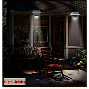 YINGHAO Solar Gutter Lights Outdoor Solar Deck Light for Wall Waterproof Garden Yard Decorative, Security Lighting for Fence Roof Eave, Dust to Dawn, Round Shape, 6 Pack White (Batteries are included)