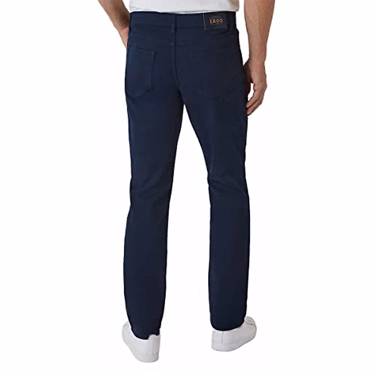 IZOD Mens Mid-Weight Comfort Stretch Knit Denim 5 Pocket Pant (as1, Waist_Inseam, Numeric_34, Numeric_29, Blue)