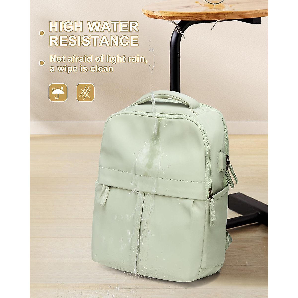 suratio Laptop Backpack for Women Gym Backpack Casual Daypack Backpacks Travel Backpack for Traveling on Airplane Work Backpack for Men Lightweight Computer Backpack College Teacher Backpack Bag Green