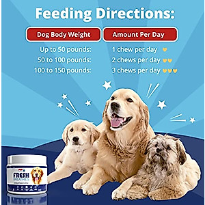 Pup Labs Fresh Breathies - All-Natural Delicious Dental Chews for Dogs - Dog Breath Freshener - Supports Gut Health and Immune System - Made for All Dogs and in The USA, 30 Chews