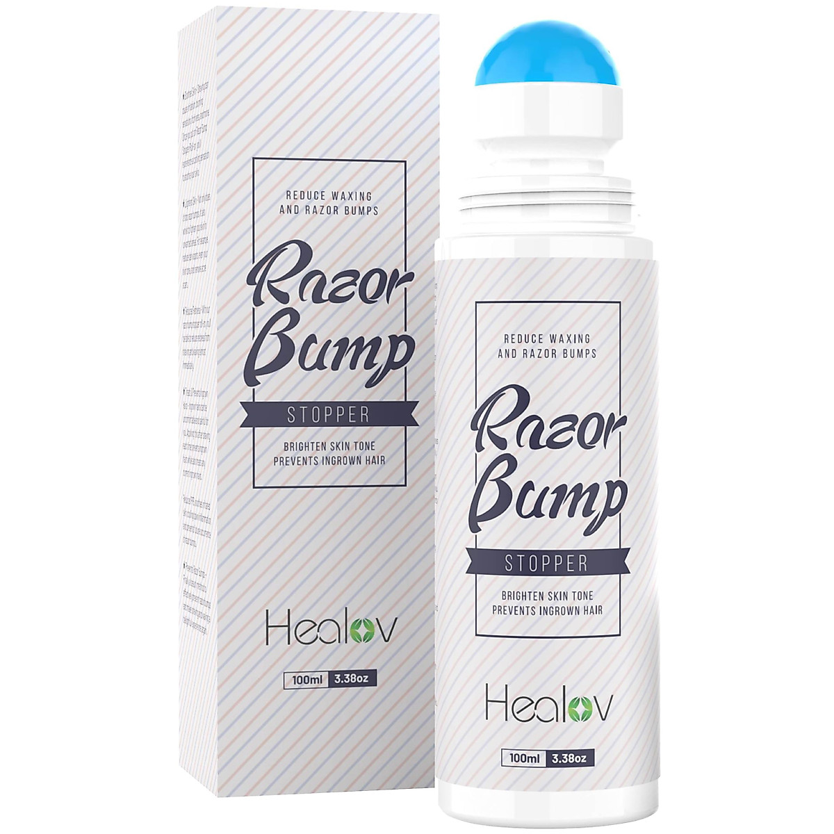 Roll On Razor Bump Treatment for Bikini Area, Legs, Underarms, Groin, Face – Natural Post Shaving & Waxing Dark Spot Removal Ingrown Hair Razor Burn Relief Ointment Solution for Women & Men