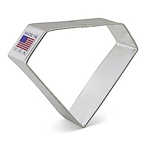 Diamond Jewel Gemstone Cookie Cutter 3.5" Made in USA by Ann Clark