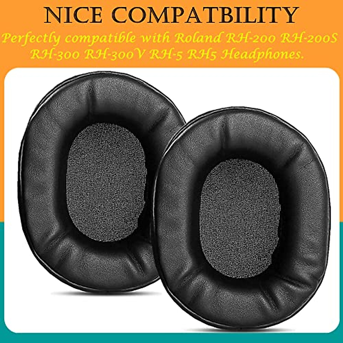 TaiZiChangQin RH200 Upgrade Thicker Ear Pads Cushions Earpads Replacement Compatible with Roland RH-200 RH-200S RH-300 RH-300V RH-5 RH5 Headphone
