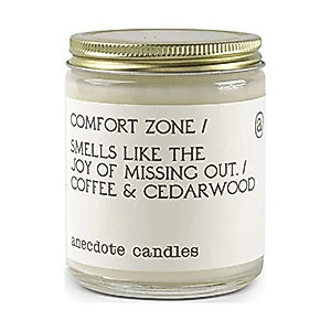 Anecdote Candles – Comfort Zone Glass Jar Candle – Coffee and Cedarwood – Coconut Soy Wax – Non Toxic Scented Candle – Made in USA – Luxury Candles for Home – 7.8 Ounces