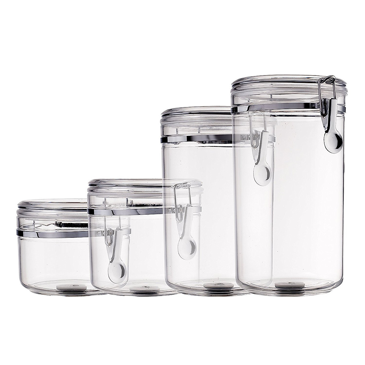 Bellemain 4 Piece Airtight Acrylic Canister Set, Food Storage Container