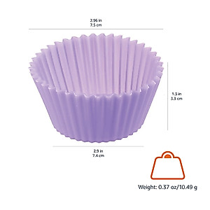 Amazon Basics Reusable Silicone Baking Cups, Muffin Liners - Pack of 12, Multicolor