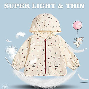 COTTON FAIRY Baby Girls Jackets Cherry Hoodie Coats 12 Months