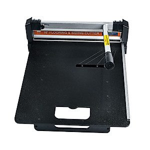 18 inch Laminate Flooring and Siding Cutter with Heavy Duty Fixed Aluminum Fence and Built-in Precision Angled Miter Settings And Honing Stone